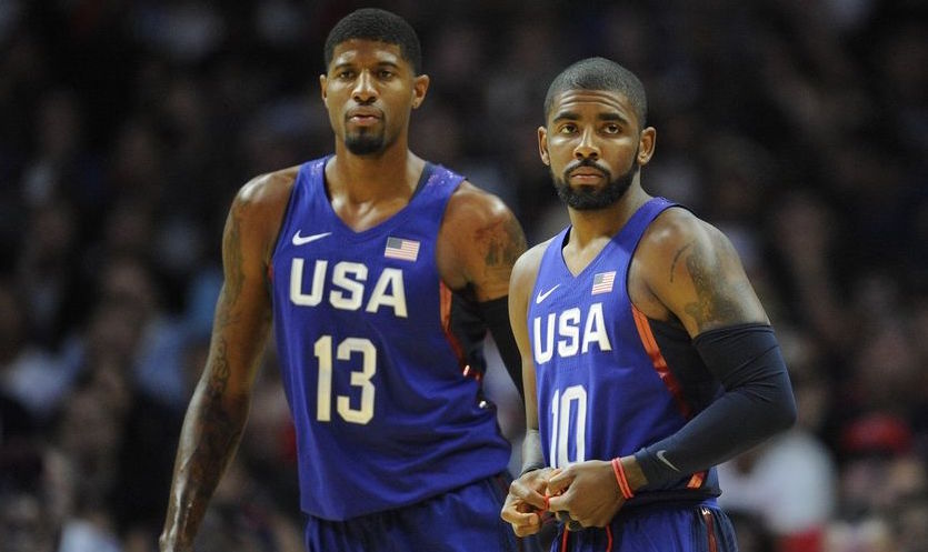 Video: Paul George could not help but dance to Kyrie Irving's three ...