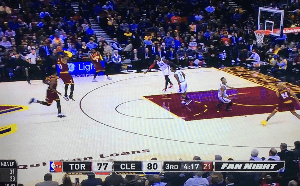 Video: LeBron James drills fastbreak triple