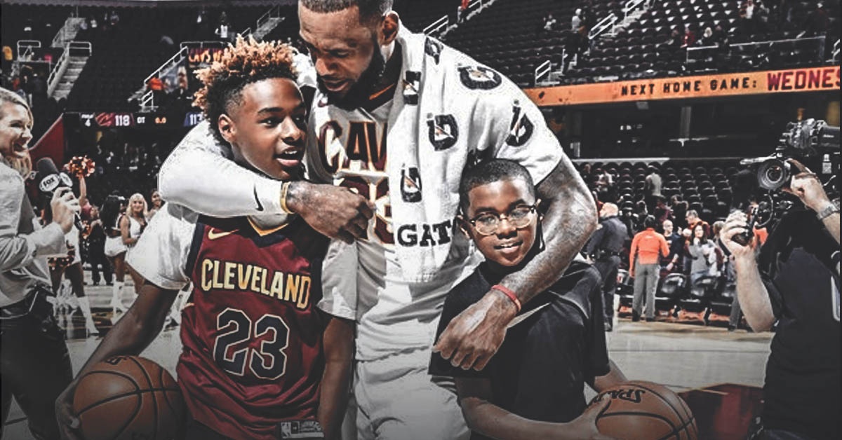 Cavs video: Even LeBron James son is impressed at his tough shots
