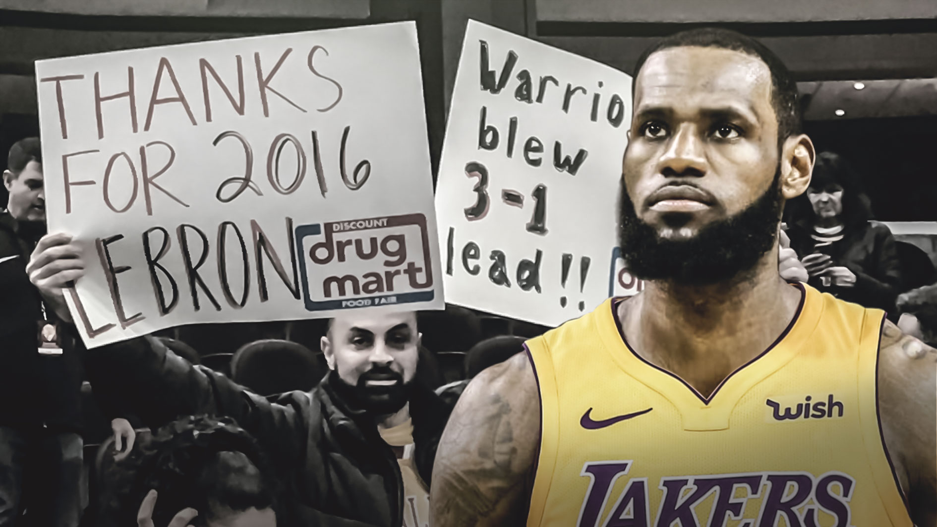 Cavs news: Cavaliers fan brings sign trolling Warriors for LeBron James ...